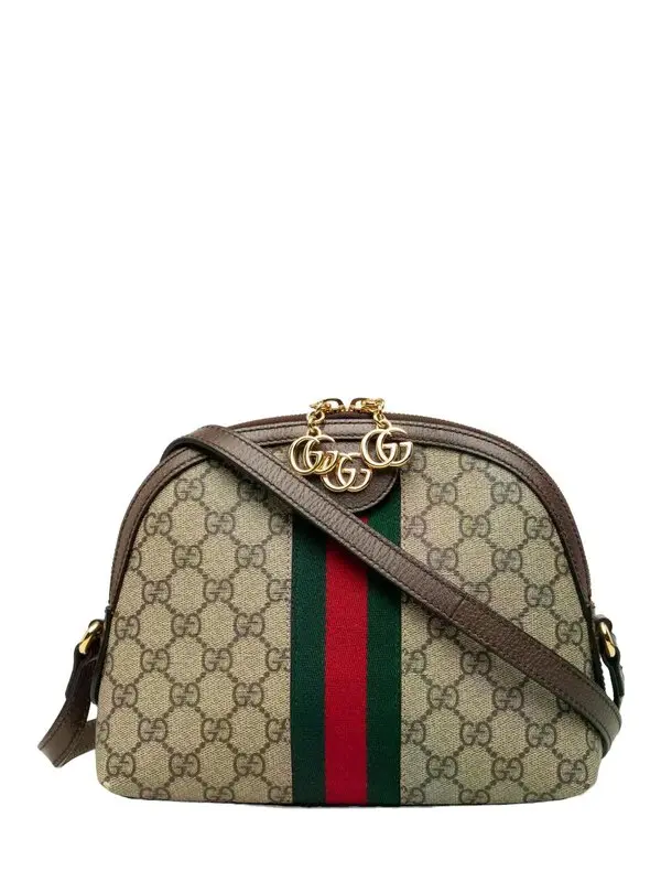 Gucci Ophidia Gg Supreme Web Dome Crossbody Bag - Neutrals