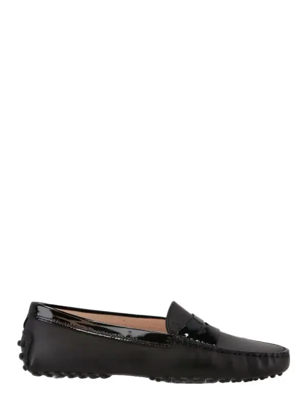TOD'S Gommino Sole Leather Loafers - Black
