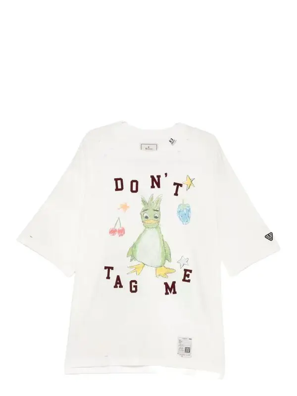 Mihara Yasuhiro Graphic-print Distressed T-shirt - White
