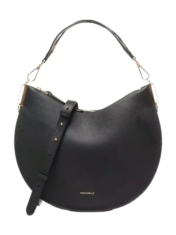 COCCINELLE Medium Sunup Leather Shoulder Bag - Black