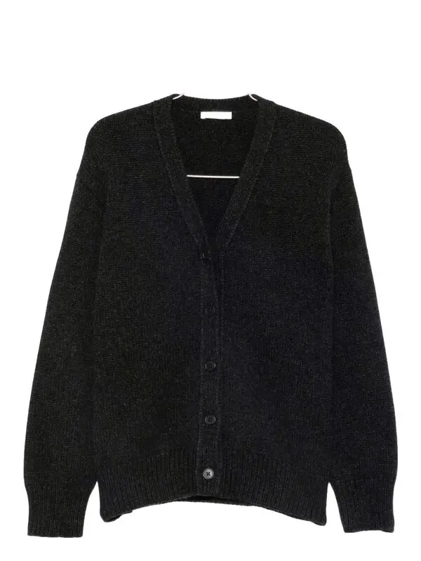 THE ROW Pranavi Ribbed-knit V-neck Cardigan - Grey
