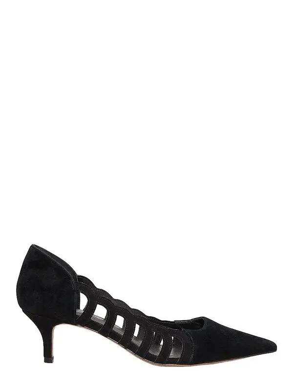 PHASE EIGHT Suede Cut-out Pumps - Black