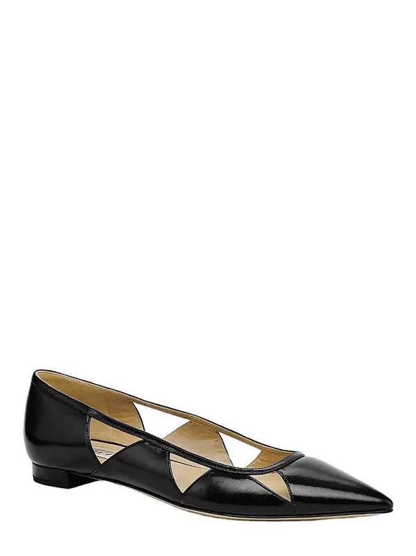 ARTEANA Savona Flat Ballerina With Cut-out Detailing - Black