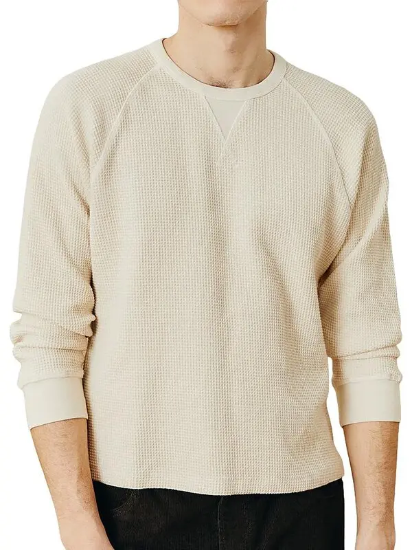 CORRIDOR Yoke Stitch Cotton Thermal Shirt - Natural