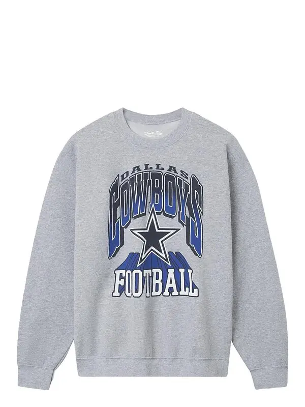 Junk Food Clothing Dallas Cowboys All Pro Crew Fleece - Heather Grey