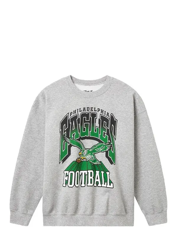 Junk Food Clothing Philadelphia Eagles All Pro Crew Fleece - Heather Grey