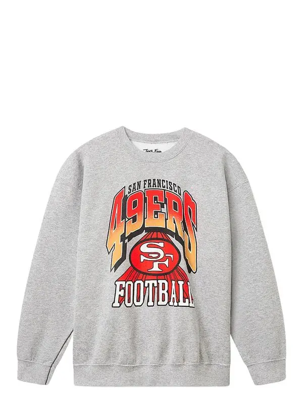 Junk Food Clothing San Francisco 49ers All Pro Crew Fleece - Heather Grey