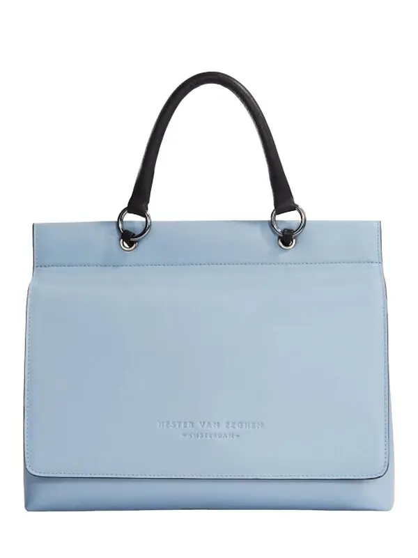 HESTER VAN EEGHEN Oase Calf Leather Handheld Shoulder Bag - Blue