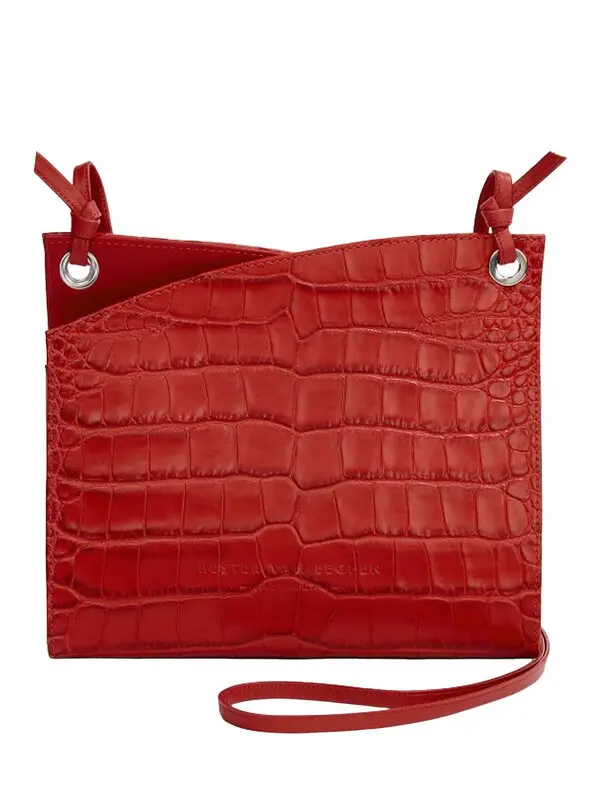 HESTER VAN EEGHEN In The Clouds L Croco Papavero Shoulder Bag - Red