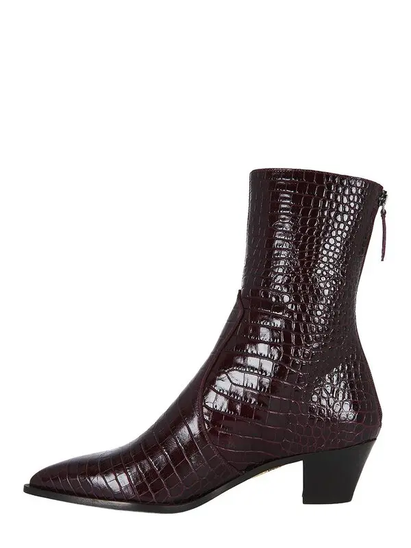 AQUAZZURA Brunswick 45 Lined Bootie - Rich Plum