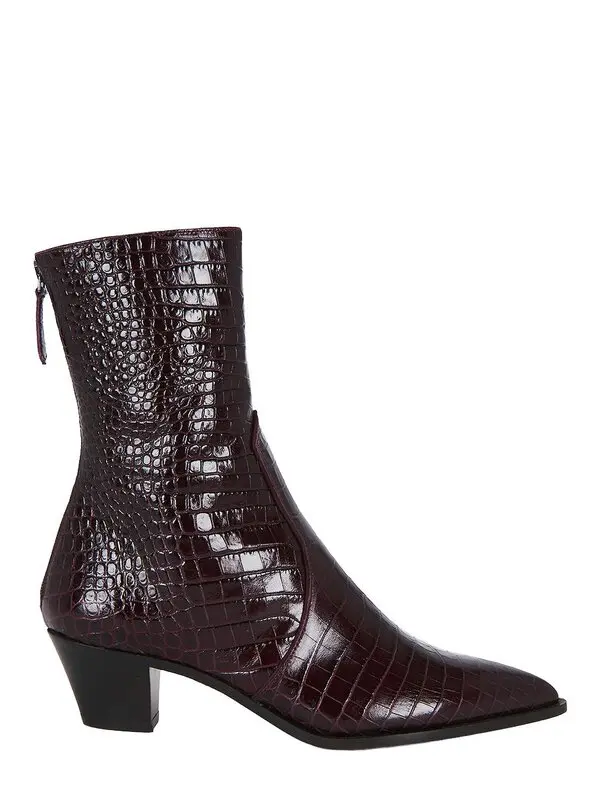 AQUAZZURA Brunswick 45 Lined Bootie - Rich Plum
