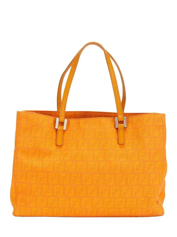 Fendi Renew Zucchino Monogram Tote Bag - Orange