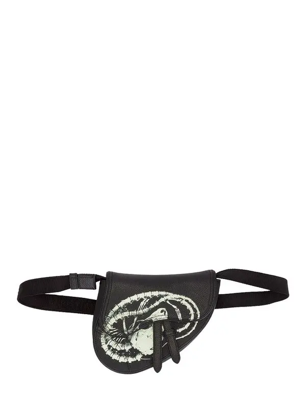 Dior X Cactus Jack Mini Saddle Bag - Black