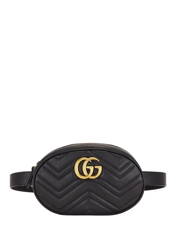 Gucci Renew Gg Marmont Belt Bag - Black