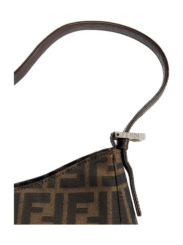 FWRD RENEW Fendi Zucca Canvas Shoulder Bag - Brown