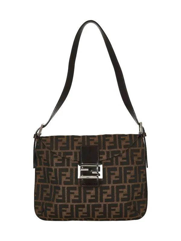 Fendi Renew Zucca Canvas Shoulder Bag - Brown