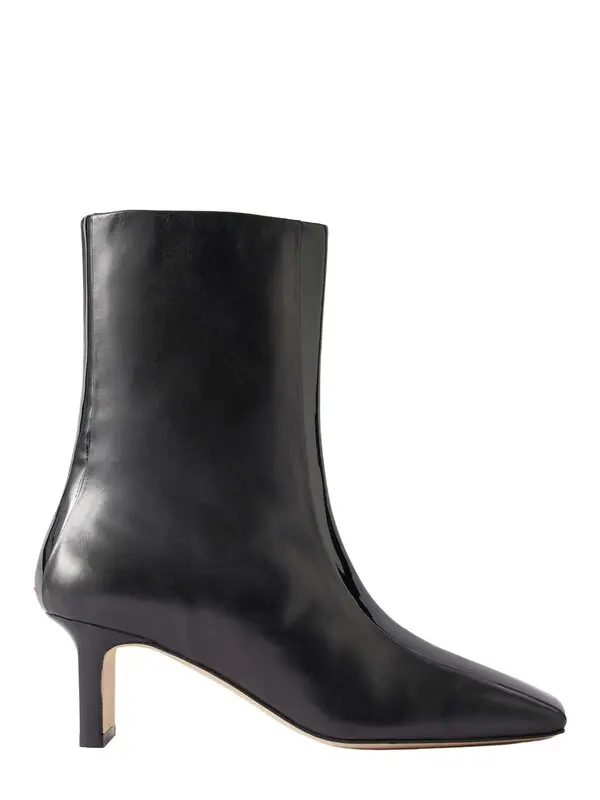 AeydĒ Billie Leather Ankle Boots - Black