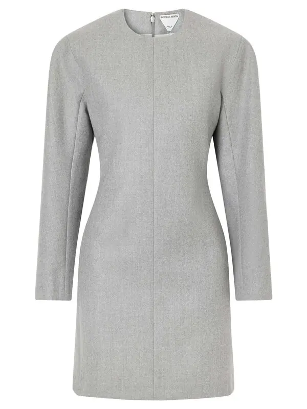 Bottega Veneta Wool Knee-length Dress - Gray