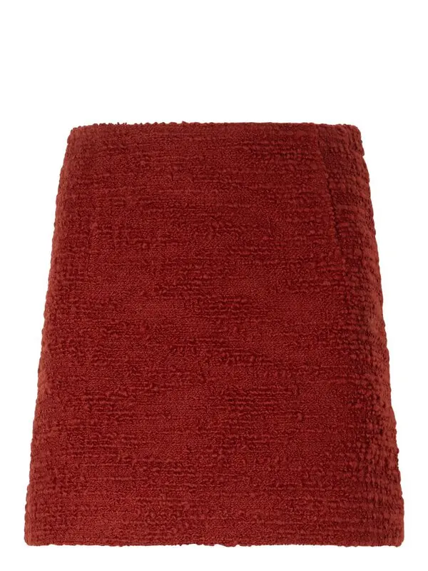LIBEROWE Vera Tweed Mini Skirt - Red