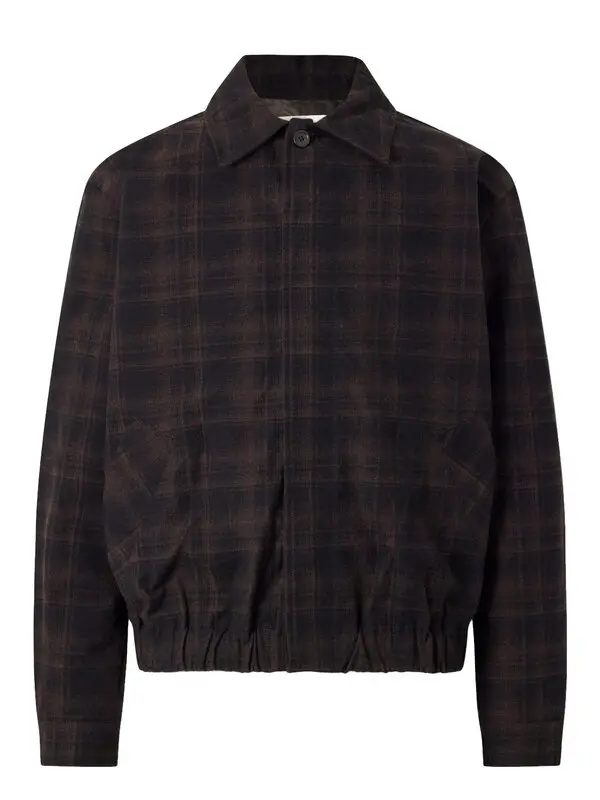 JEANERICA Checked Cotton And Wool-blend Jacket - Brown