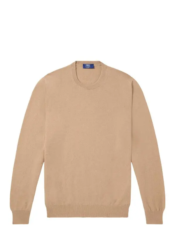 Fedeli Argentina" Baby Cashmere Sweater - Neutrals