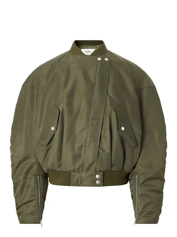 Celine Shell Bomber Jacket - Green