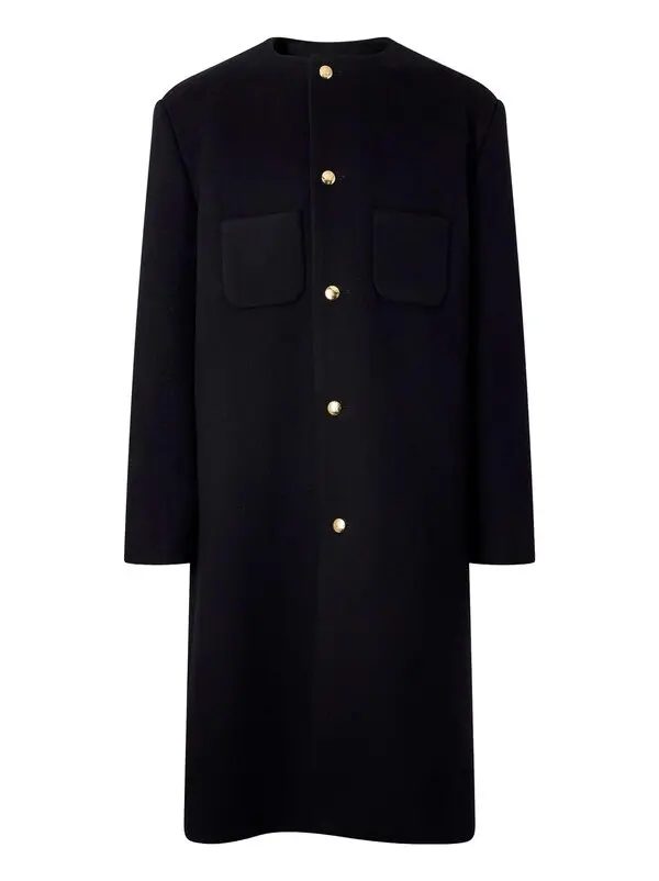 Celine Chasseur Cashmere Coat - Black