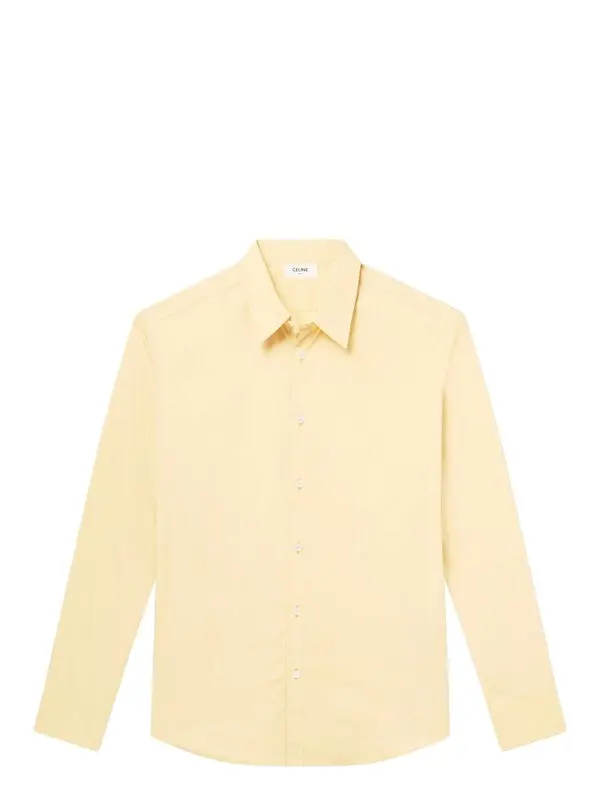 Celine Cotton-poplin Shirt - Yellow