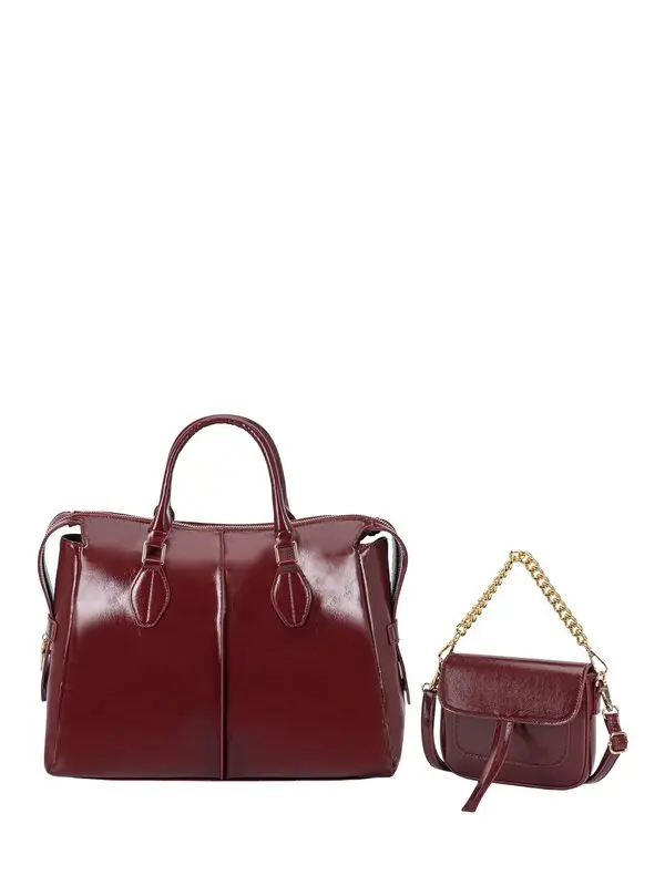 MKF COLLECTION - J'OMOR Yareli Tote Bag And Mini Bag Set - White