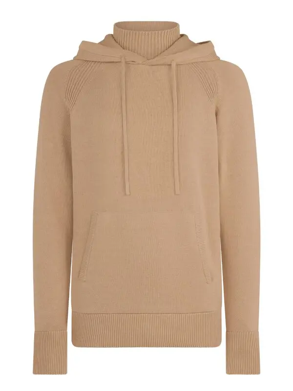 LA GRANNI Knitted Hoodie - Brown