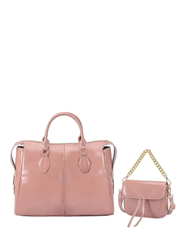 MKF COLLECTION - J'OMOR Yareli Tote Bag With Mini Bag Set - Pink