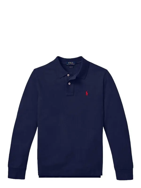 Polo Ralph Lauren Long Sleeve Mesh Polo - Black