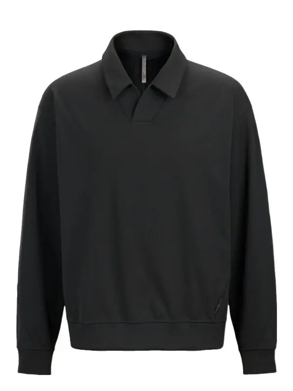 Veilance Consola Fleece Midlayer With Rugby Collar - Black