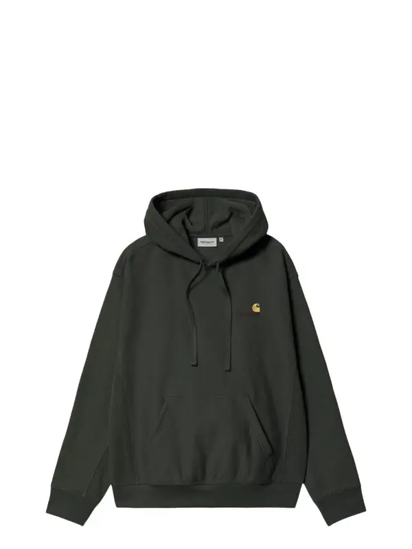 Carhartt Work In Progress Hooded American Script Sweatshirt - Raven
