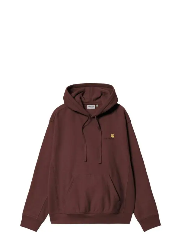 Carhartt Work In Progress Hooded American Script Sweatshirt - Amarone