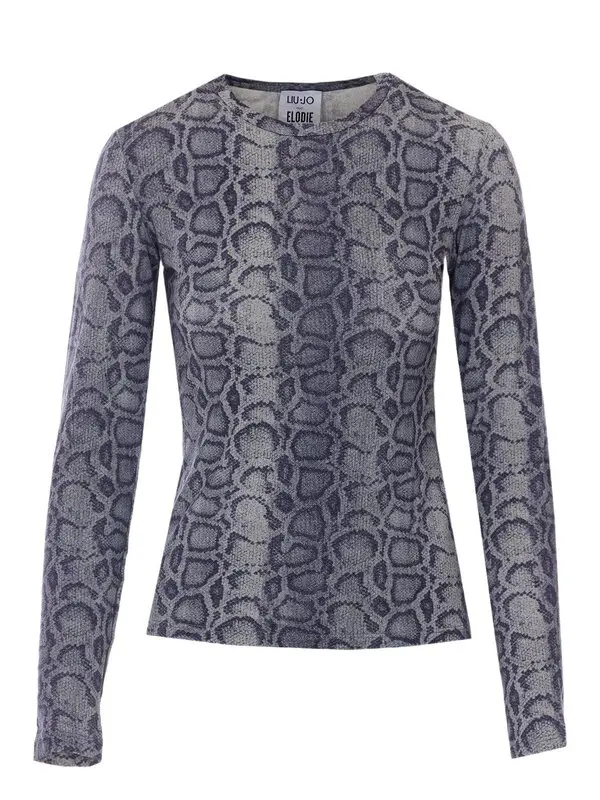 Liu Jo Printed Long Sleeve T-shirt - Blue