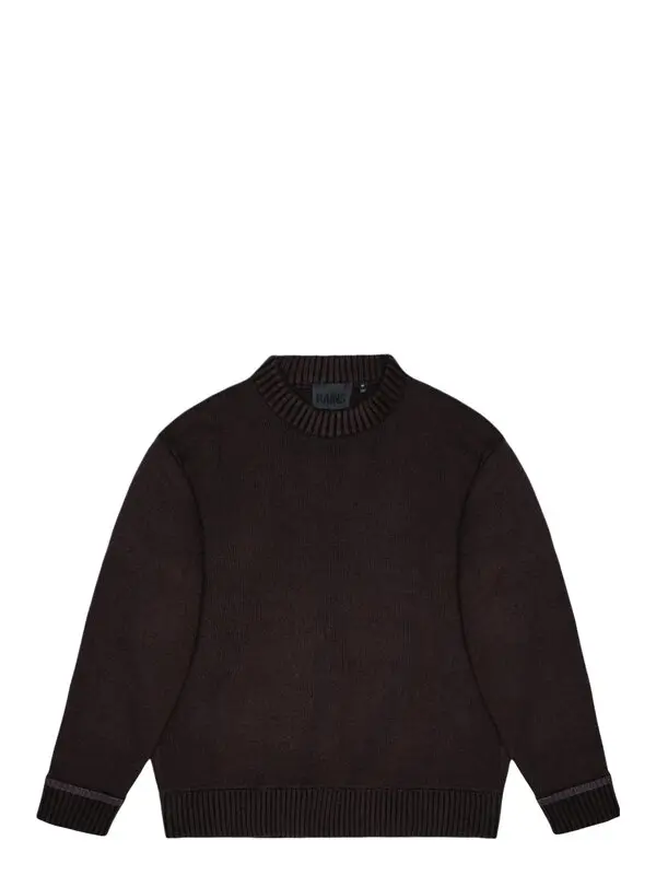Rains Sowa Knit Crew Neck - Bark/black