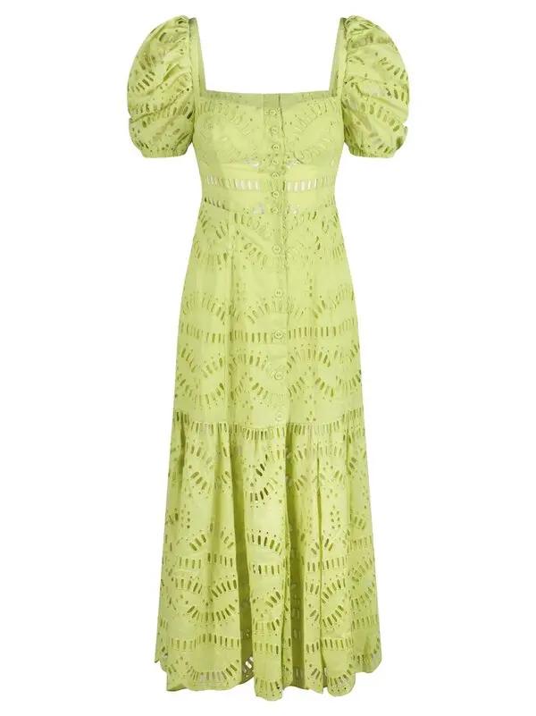 Charo Ruiz Ibiza Short Sleeve Dress - Lime