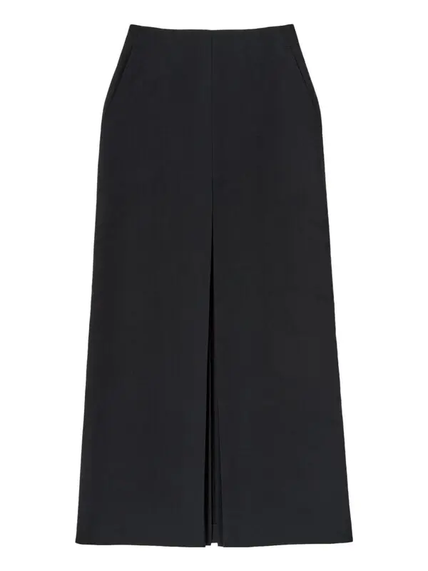 Auralee Slit Midi Skirt - Black