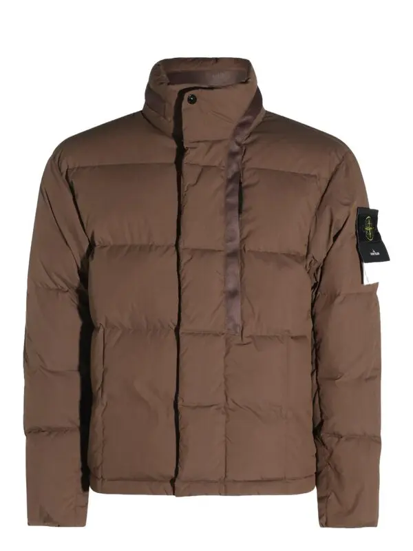 Stone Island High-neck Padded Jacket - Brown