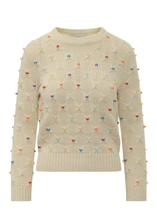 Isabel Marant Étoile Priyanka Embellished Knitted Sweater - Cream