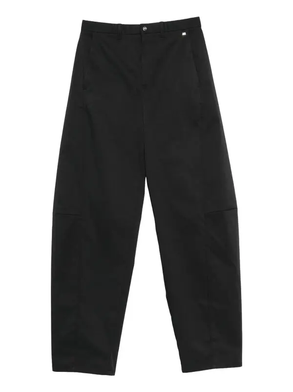 Herno Sculptural Paneled Trousers With Metallic Waistband Detail - Black