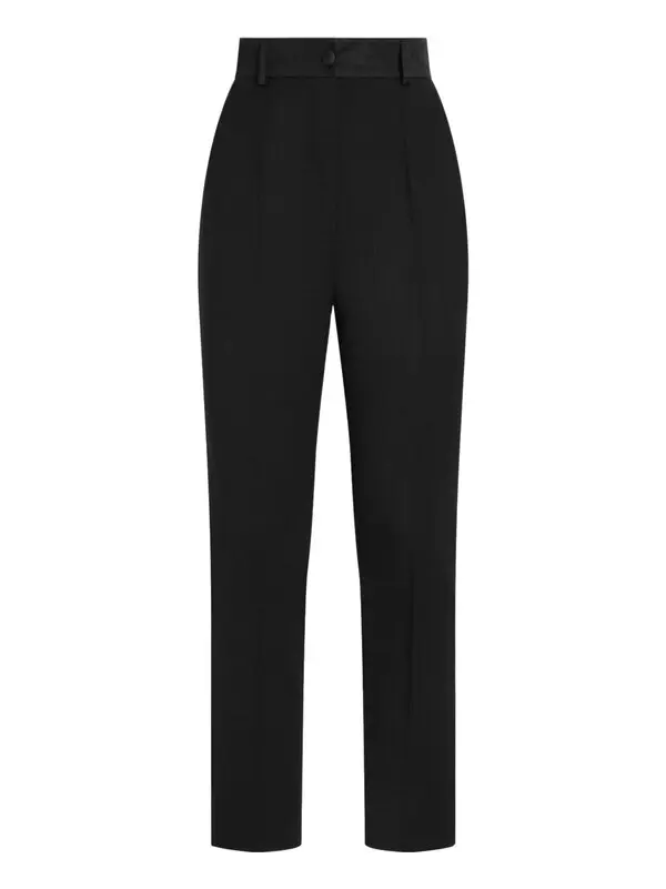 Dolce & Gabbana Bi-stretch Twill Tailored Trousers - Black