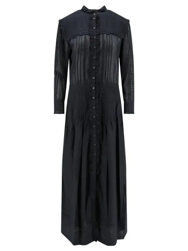 Isabel Marant Étoile Long-sleeved Ruffled Dress - Black