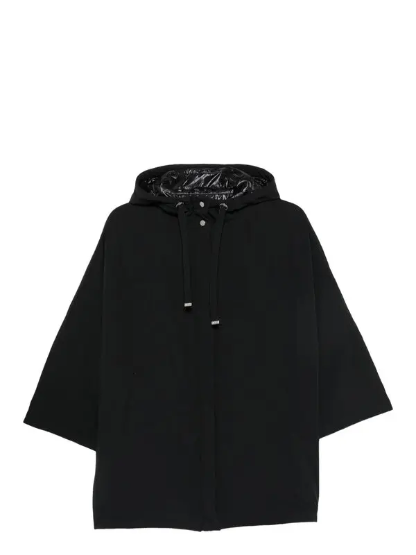 Herno Hooded Cape Jacket - Black