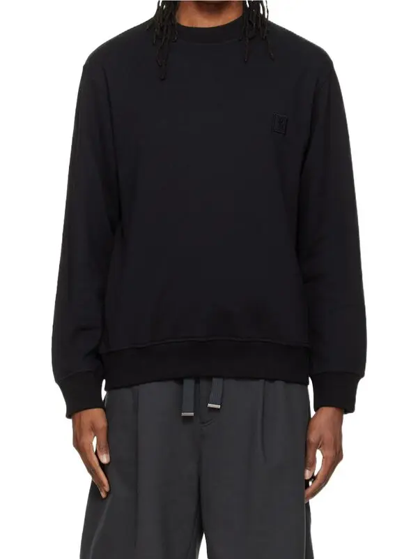 WOOYOUNGMI Logo-embellished French Terry Sweatshirt - Black
