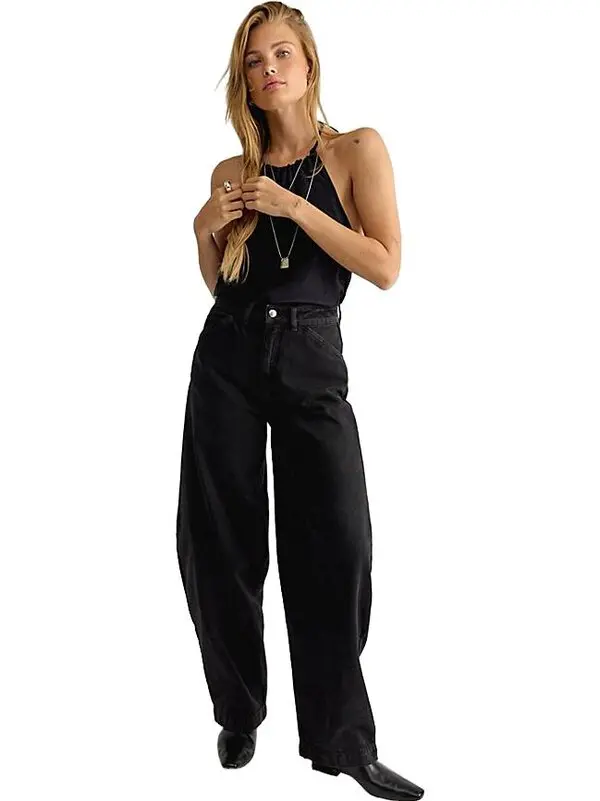 ICON DENIM LOS ANGELES Lila Lantern Jeans - Black