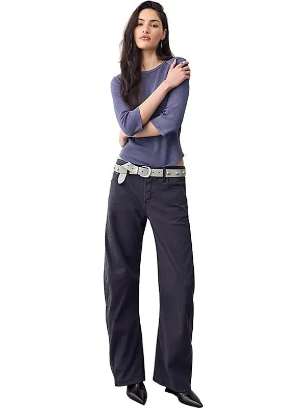 Free People We The Free Fable Twill Twisted Pants - Black
