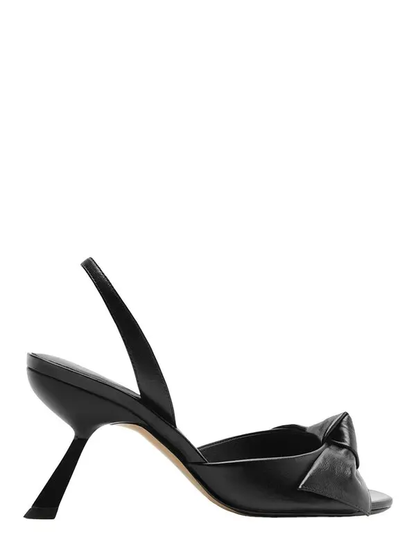 ALEXANDRE BIRMAN Nappa Leather Slingback Sandals - Black