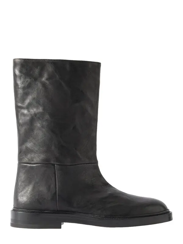 Legres Leather Ankle Boots - Black